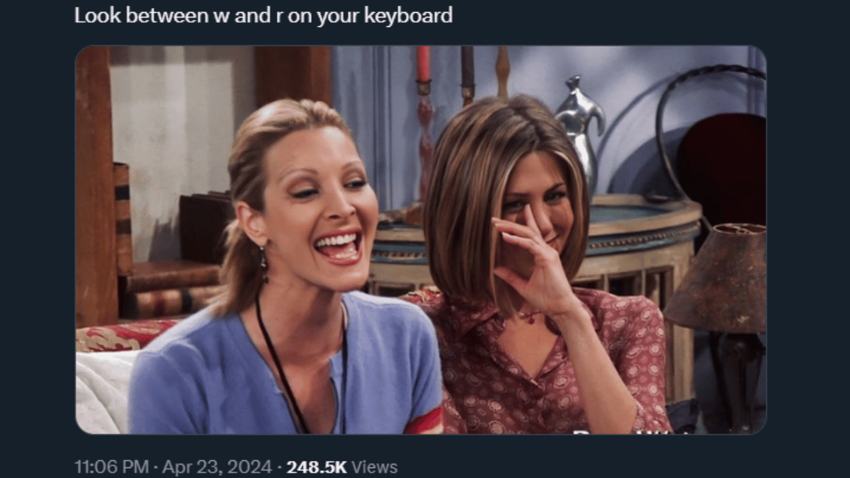 The 'Look between x & y' on your keyboard trend